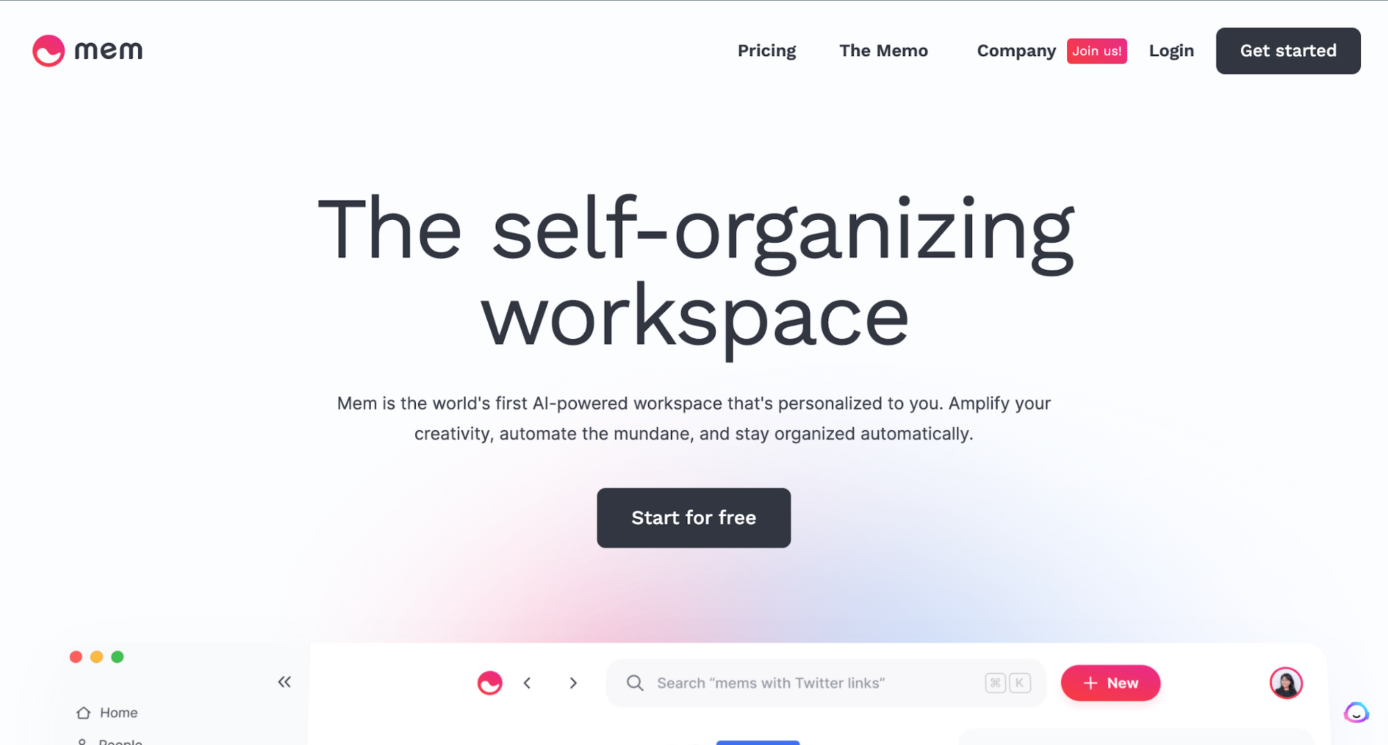 Mem AI: A Self-Organizing Workspace Powered by Artificial Intelligence ...